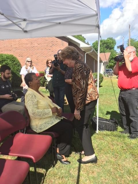 Scenes from Elizabeth Eckford bench groundbreaking | Little Rock ...